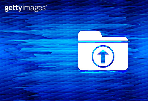 Upload files icon aqua wave abstract blue background illustration 이미지 ...