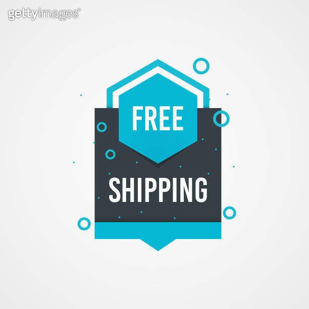 Modern Free shipping banner with flat style vector illustration ...