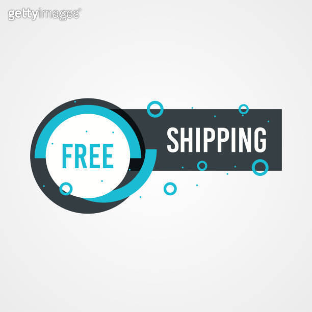 Modern Free shipping banner with flat style vector illustration ...