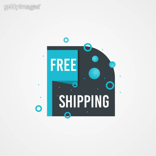 Modern Free shipping banner with flat style vector illustration ...