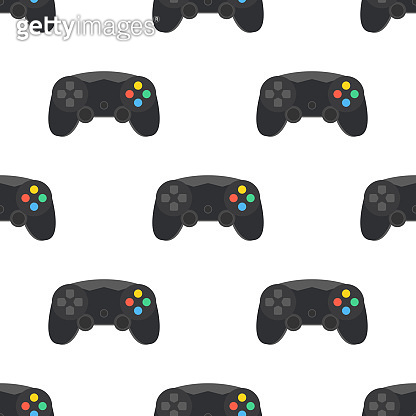 Video game controller pattern. Joystick icon. Vector illustration. 이미지 ...