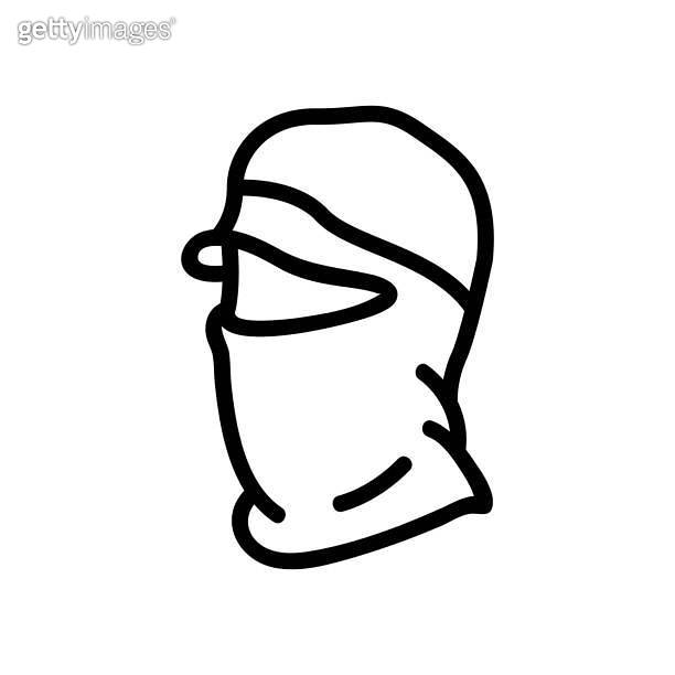 hat balaclava icon vector outline illustration (1224760489) 일러스트, 무료 ...
