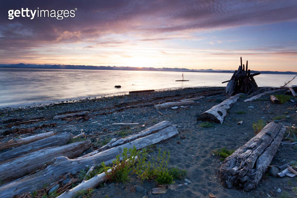 Kim Beach Provincial Park Comox Vancouver Island British Columbia ...