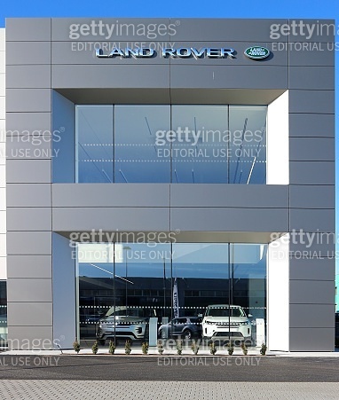 Land Rover dealership in the new headquarter. Land Rover is a british ...