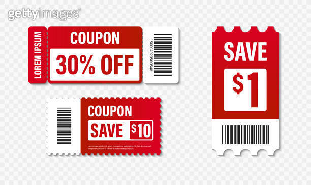 Set of Template Coupon. Gift Coupon element template, graphics design ...