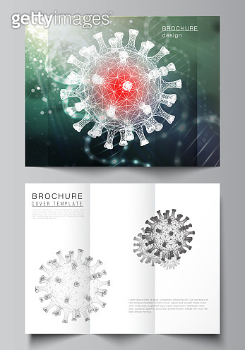 Vector layouts of covers design templates for trifold brochure, flyer ...