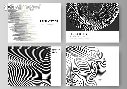 The vector illustration of the editable layout of the presentation ...
