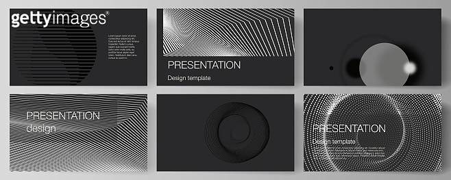 Vector illustration of the editable layout of the presentation slides ...