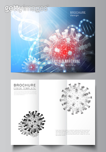 Vector layouts of covers design templates for trifold brochure, flyer ...