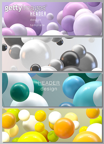 Vector layout of headers, banner design templates for website footer ...