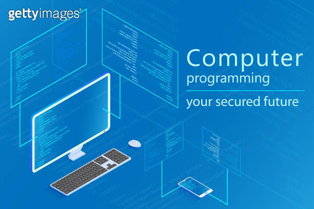 Programmer Coding Binary Computer Isometric Flat Vector Design 이미지 1270916239 게티이미지뱅크 4955