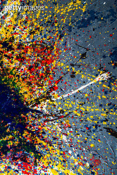 Bright background graphic image. dripping. expression. multicolored ...