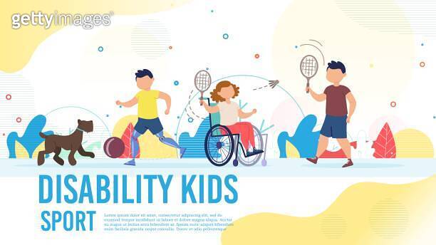 Disabled Child Sport Hobby Vector Poster Template 이미지 (1208738983) - 게티 ...