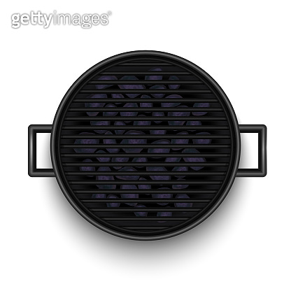 Barbecue Grill Top View in Realistic Style 이미지 (1214756527) - 게티이미지뱅크