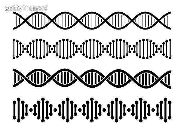 Collection of DNA icons. Genetic signs. Medical symbols. (1281454332 ...