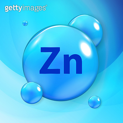 Mineral Zn Zink blue shiny pill capsule icon. Vector Illustration 이미지 ...