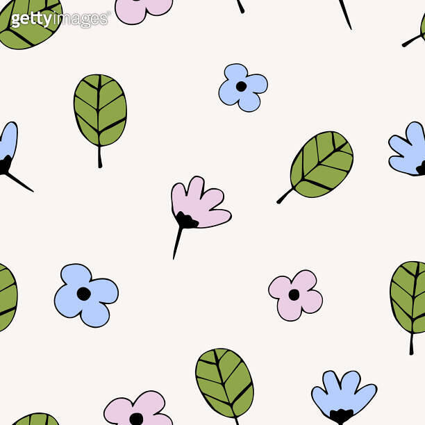 Flower simple minimalistic seamless pattern graphic design for paper ...