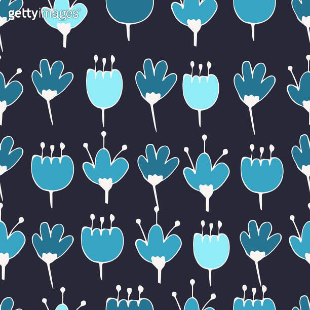 Flower simple minimalistic seamless pattern graphic design for paper ...
