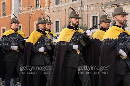 The Military Corps parade during the Holy Mass in St. Peter's Square in ...