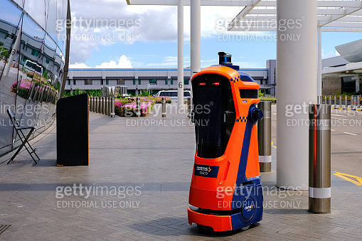 Patrolling robots at Changi Airport Jewel (certis cisco auxiliary ...