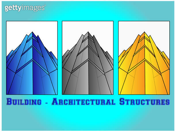 Vector art of architectural structures, set of building, editable eps ...