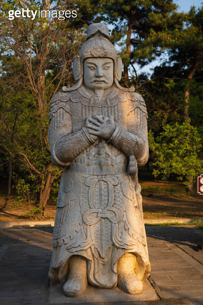 Sculpture of the general of the Shinto in the Ming Tombs of Beijing 이미지 ...