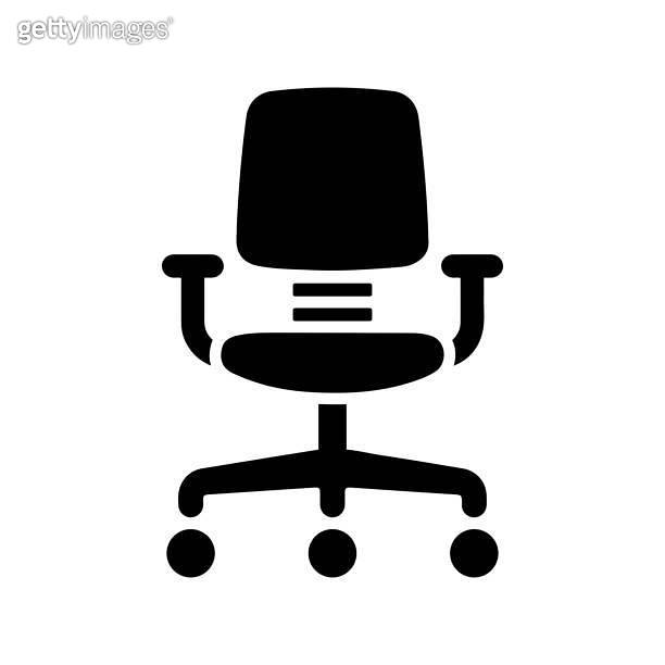 Rolling chair black icon, furniture vector graphics 이미지 (1250365022 ...