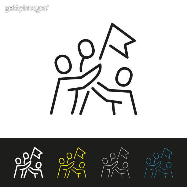Corporate Goals Editable Stroke Icon 이미지 (1257841545) - 게티이미지뱅크