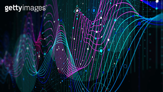Analytical indicator sci-fi background, schedule statistics data ...