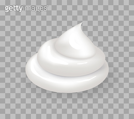 Whipped Cream Realistic Icon Vector Isolated Sign (1254000803) 일러스트, 무료 ...