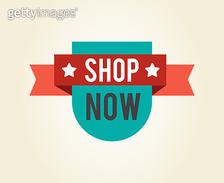 Shop Now Unique Sticker with Stars Vector Label (1269449311) 일러스트, 무료 ...