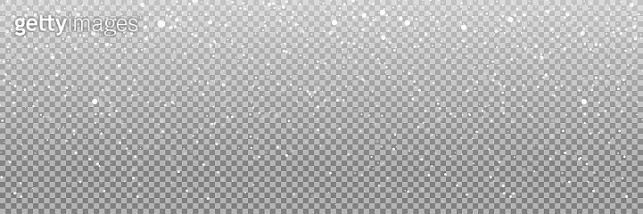 Falling snow on a transparent background. Snow. Snowfall, snowflakes in ...