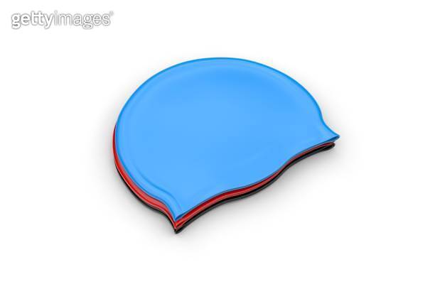 Blank swim cap for branding and mock up, 3d render illustration ...