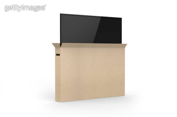 LED tv with heavy duty cardboard box packaging for branding, 3d ...