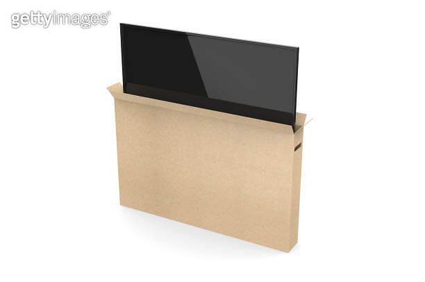 LED tv with heavy duty cardboard box packaging for branding, 3d ...