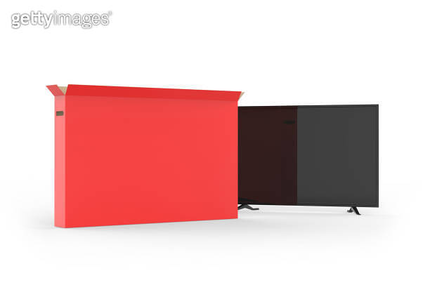 LED tv with heavy duty cardboard box packaging for branding, 3d ...