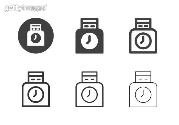 Clocking Machine Icons - Multi Series (1216829277) 일러스트, 무료 일러스트 - 게티이미지뱅크