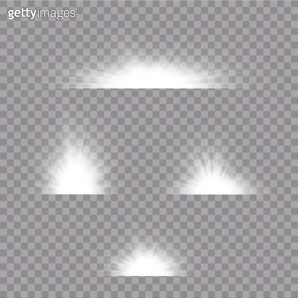 Shining starlight, sun isolated on transparent background. Glowing ...