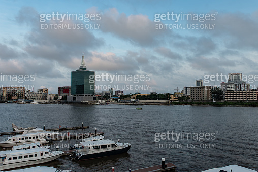 A view of the Lagos lagoon from the top of Falomo bridge (1268507868 ...
