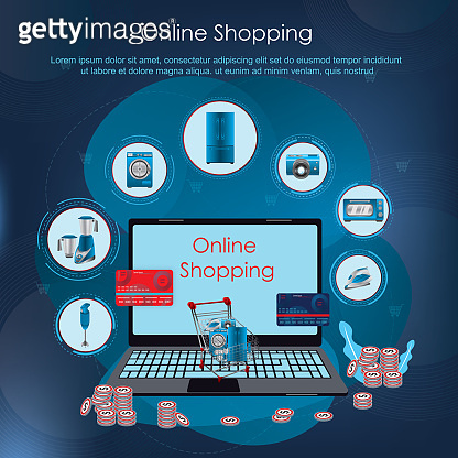 Online Shopping Digital Store Concept with products 이미지 (1271079656 ...