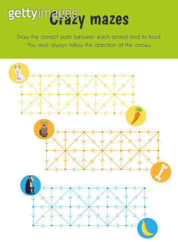 Crazy maze Educational Sheet. Primary module for Spacial Understanding ...