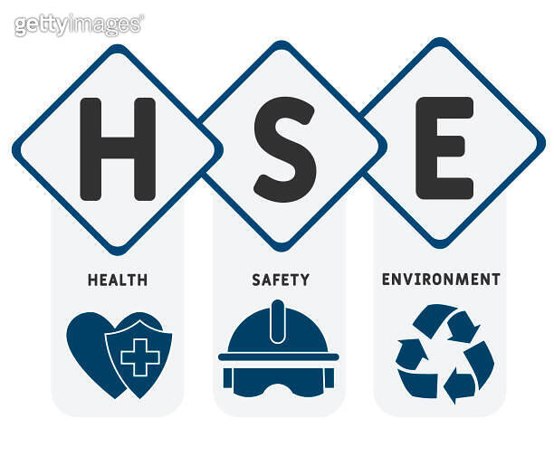 HSE - Health Safety Environment acronym, concept background. 이미지 ...