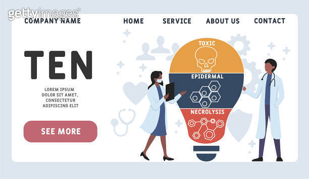 Vector website design template . TEN - Toxic Epidermal Necrolysis ...