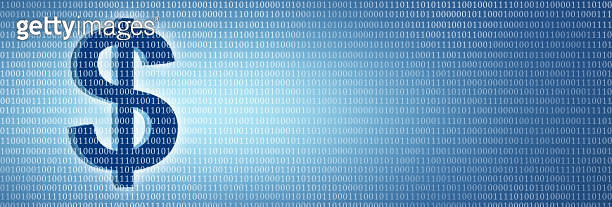 digital dollar sign in a binary code matrix as a symbol for digital ...