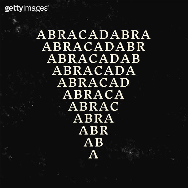Occult symbols isolated on dark background. Abracadabra magic vector ...