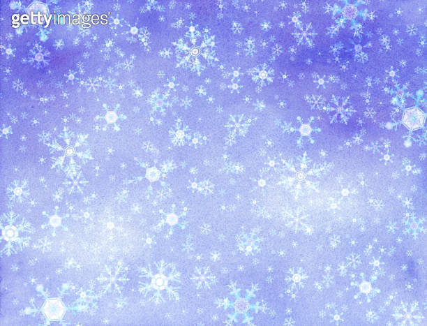 Random snowflake pattern background. Watercolor illustration. 이미지 ...
