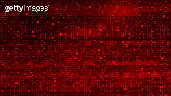 Abstract Red Background with Binary Code. Malware, or Hack Attack 이미지 (1217662429) - 게티이미지뱅크