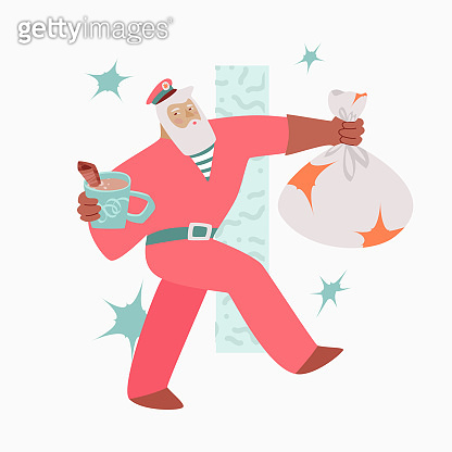 Sailor Santa With Gifts (1271473383) 일러스트, 무료 일러스트 - 게티이미지뱅크