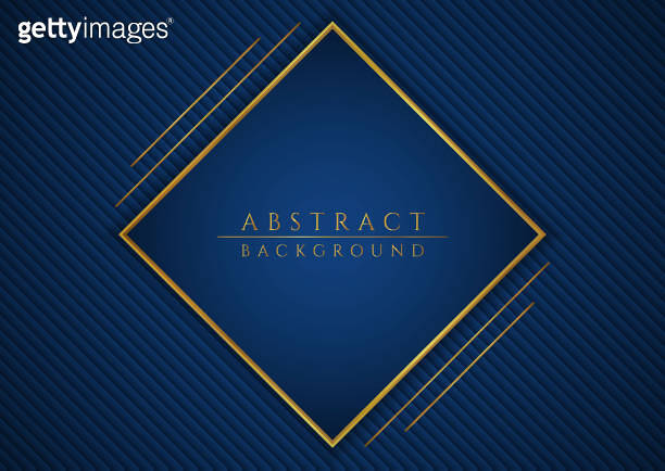 Geometric square shape luxury gold metallic color design wit pattern ...