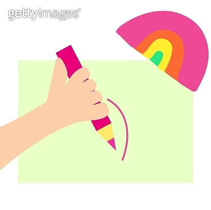 Childhood development. Fine motor skills. Child playing with wooden ...